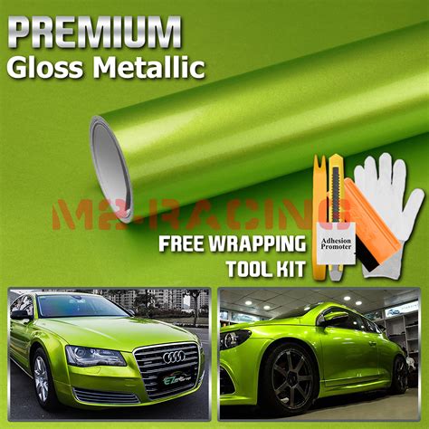 Premium Gloss Metallic Lime Green High Glossy Sticker Decal Vinyl Wrap