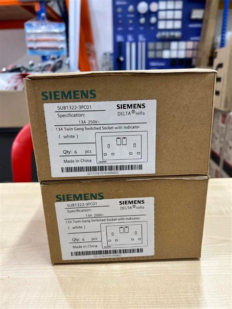 Siemens 13a 2 Gang Switched Socket C W Indicator Pvc Switch Socket Selangor Kl Malaysia