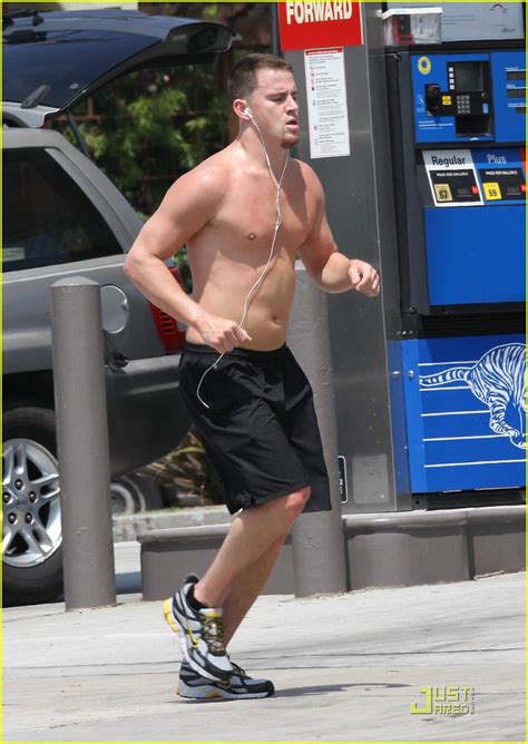 Channing Tatum Goes Shirtless Running Photo Channing Tatum