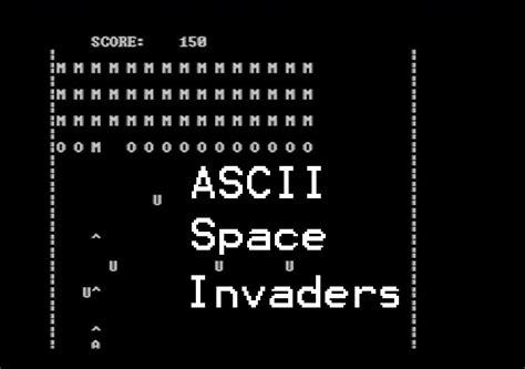 ascii space invaders in c youtube