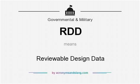 RDD Reviewable Design Data In Government Military By AcronymsAndSlang Com