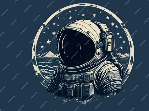 Premium Vector Astronaut In A Space Suit Illustration