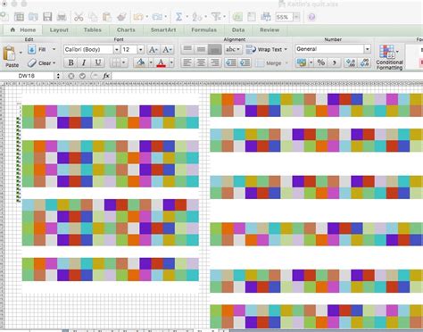 How To Design A Quilt In Excel