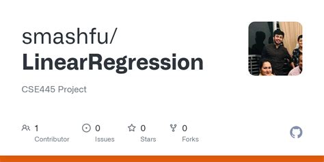 GitHub Smashfu LinearRegression CSE445 Project