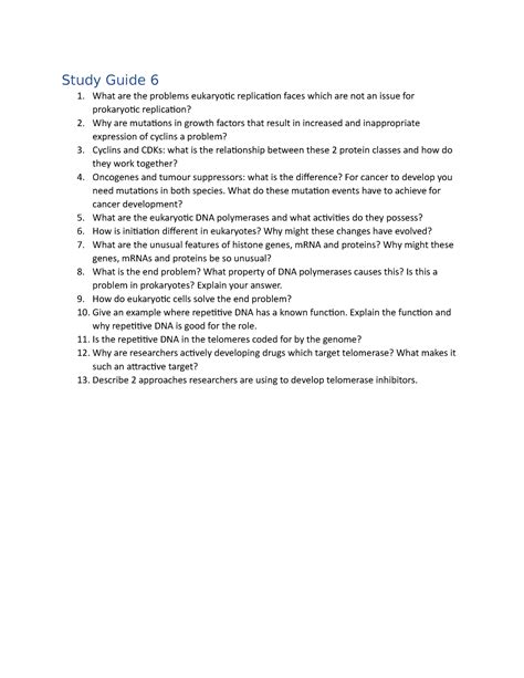 BCMB2001 Study Guide Lecture 6 Study Guide 6 1 What Are The Problems