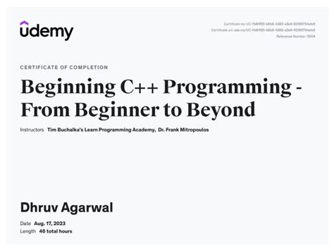 completed c course on udemy dhruv agarwal posted on the topic