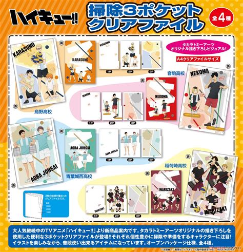 ハイキュー 掃除 3ポケットクリアファイル 青葉城西高校 キャラクターグッズ その他の画像1