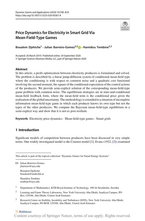 Price Dynamics For Electricity In Smart Grid Via Mean Field Type Games