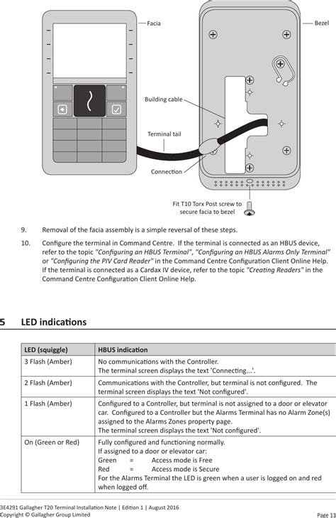Gallagher Group C30045xa Prox Readers T20 Mifare T20 Mifare Piv And T21 Mifare Piv User Manual 2