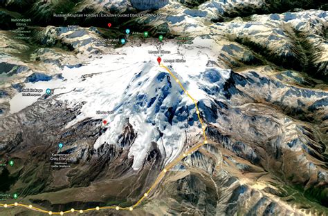 Elbrus Mountain Map