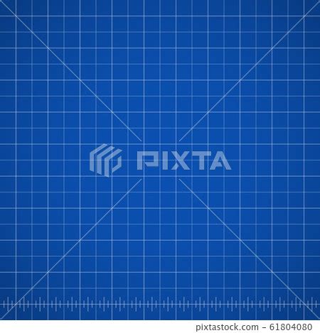 Blueprint Blank Drawing Template With Blue Stock Illustration