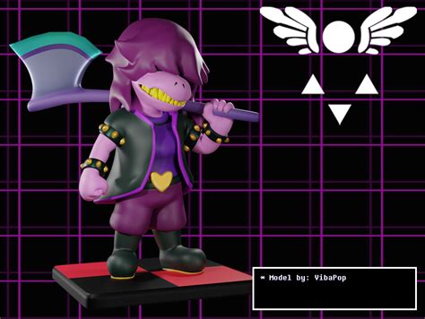 Fichier Stl Gratuit Susie Deltarune Dark World ・plan Pour Impression
