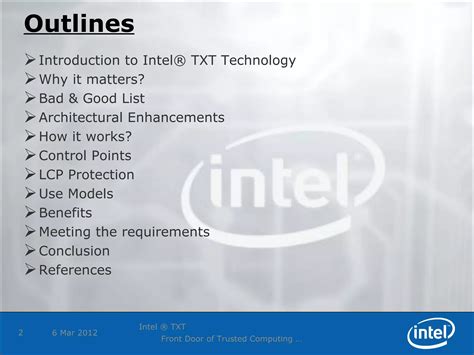Intel Trusted Execution Technology Ppt Operating Systems Computer Software And Applications
