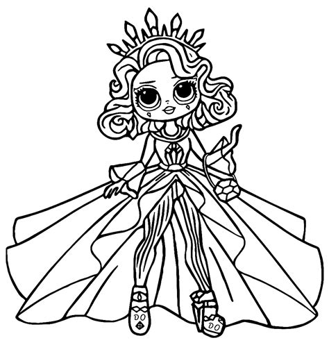 LOL OMG Crystal Star Coloring Page Free Printable Coloring Pages