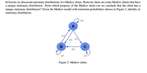 Solved In Lecture We Discussed Stationary Distributions Of A
