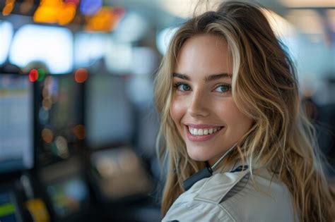 Professional Female Dispatcher Working In Control Room Monitoring Data