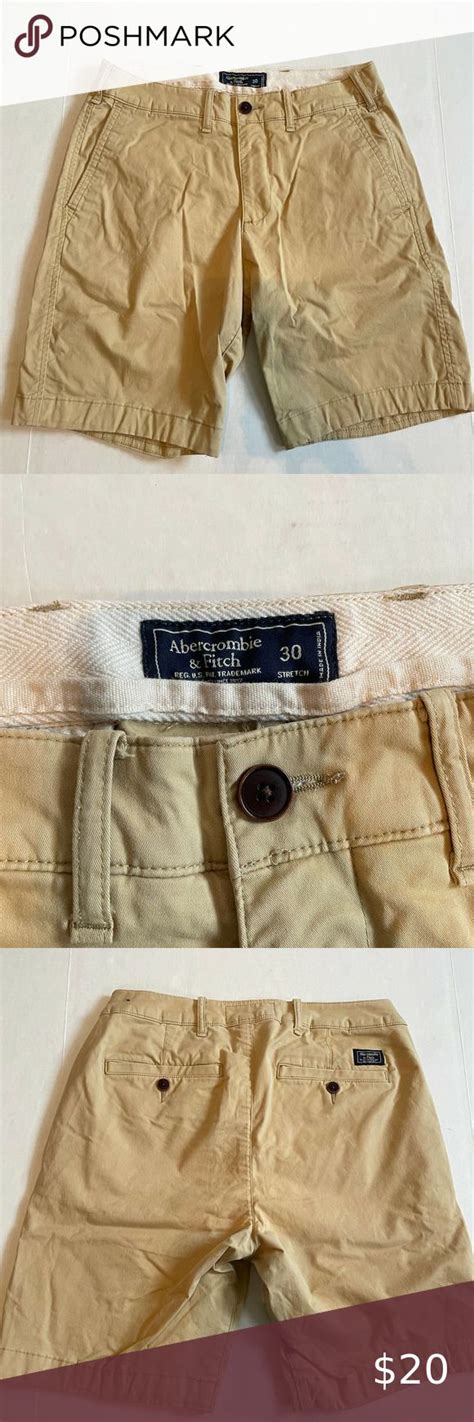 Abercrombie And Fitch Mens Chino Shorts 30 Khaki Tan Chino Shorts Mens