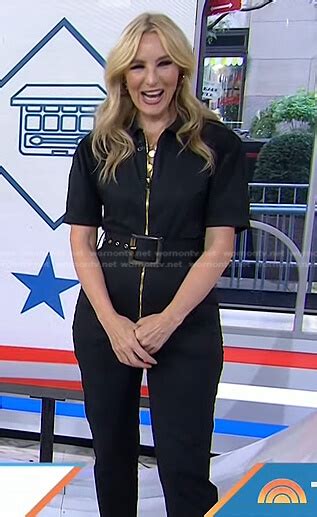 Wornontv Chassies Black Belted Jumpsuit On Today Chassie Post