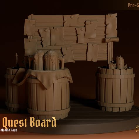 3d Printable The Quest Board By The Traveling Tavern