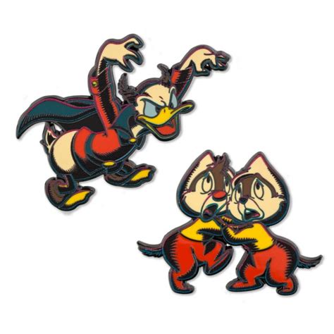 Donald Duck And Chip N Dale Halloween Pin Set Disney Outlet Uk