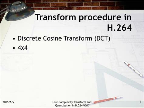 Ppt Low Complexity Transform And Quantization In H264avc Powerpoint