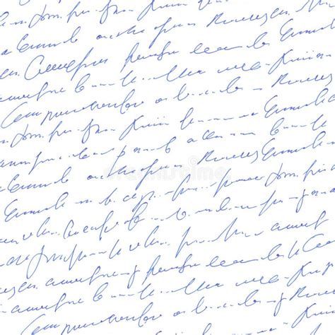 Handwritten Abstract Text Seamless Pattern Cursive Script Background Stock Vector