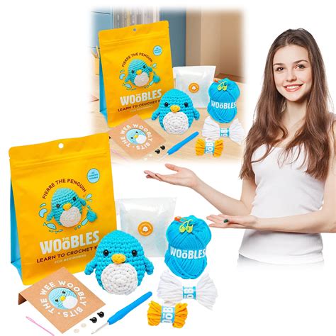 Hctym 2pc The Woobles Crochet Kit With Easy Peasy Yarn As Seen On Tank