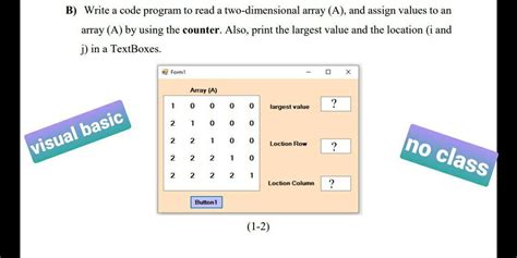 Solved B Write A Code Program To Read A Two Dimensional