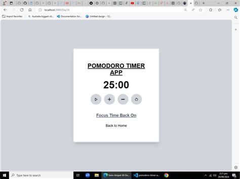 Saim Raza On Linkedin 30daysofcode Day14 Pomodorotimerapp Nextjs Tailwindcss