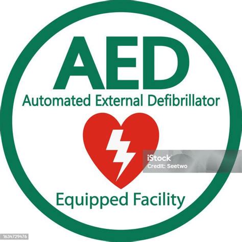 얼굴 접착제 Aed 기호 흰색 배경에 레이블 아이콘 제세동기에 대한 스톡 벡터 아트 및 기타 이미지 제세동기 벡터 빨강