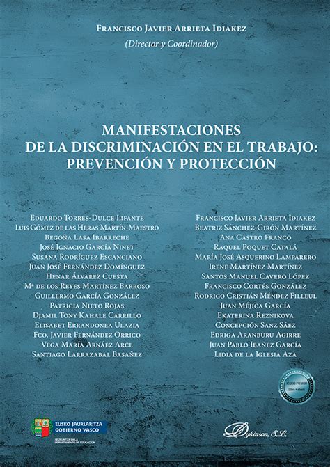 Publicada La Obra Colectiva Manifestaciones De La Discriminación En El Trabajo Prevención Y