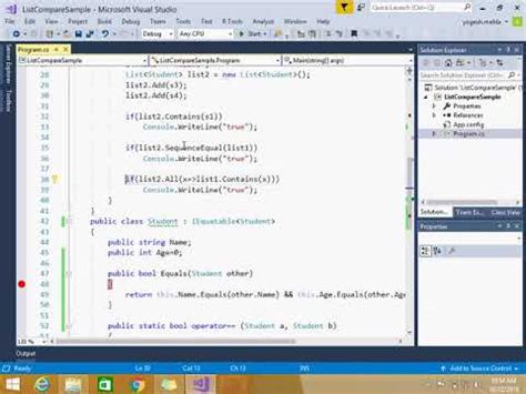 Comparing 2 List Of Objects In C Using IEquatable YouTube