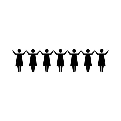 Vector De ícone De Pessoas Grupo Feminino De Pessoas Símbolo Avatar
