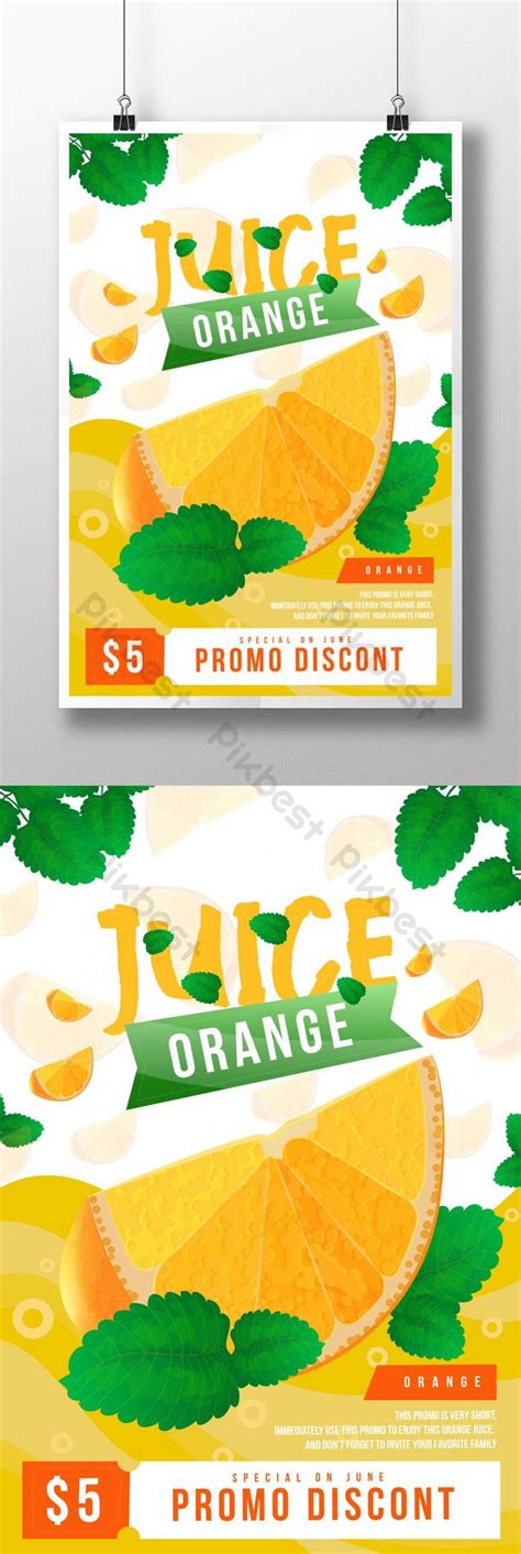 Orange Jiuce Fruit Full Collor Style White Poster Ai Free Download