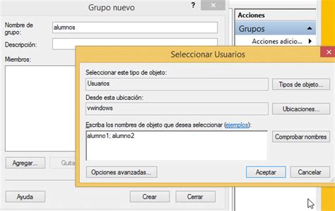 🏆 Creacción De Usuarios Grupos Y Asignación De Usuarios