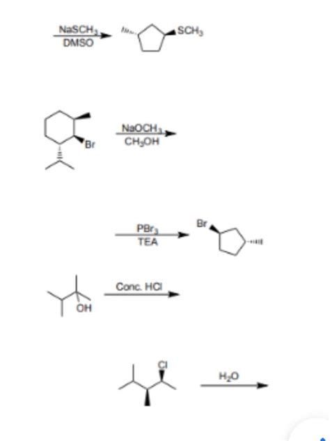 Solved NaSCH, DMSO SCHy NoOCH Br CH,OH Br PBr TEA Conc. HC | Chegg.com