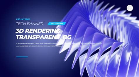 Premium Psd 3d Rendering Card Technology Background Template