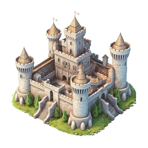 3d 렌더링 아이소메트릭 게임 성 게임 성 만화 Png 일러스트 및 이미지 에 대한 무료 다운로드 Pngtree