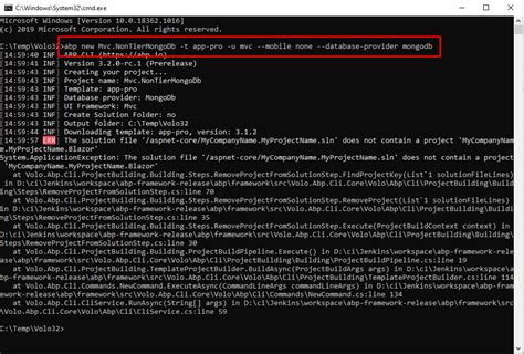 Problem While Creating A Solution With A Stable Version Using The