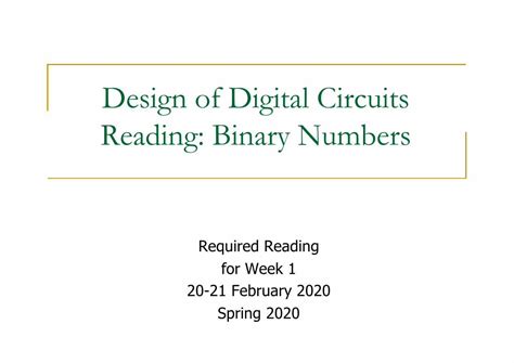 PDF Design Of Digital Circuits Reading Binary Numbers DOKUMEN TIPS