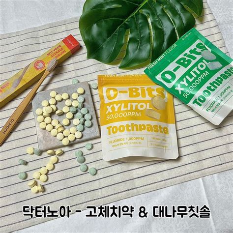 친환경브랜드 닥터노아 오비츠 자일리톨 고체치약 And 대나무 칫솔 콤팩트 솔직 사용후기 네이버 블로그