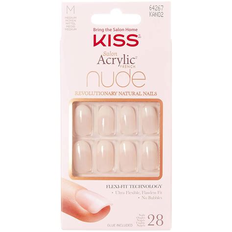 Kiss Salon Acrylic Nude Nails Graceful Lookfantastic