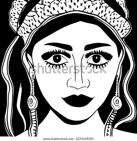 Transparent Vector Illustration Beautiful Mexican Woman Stock Vector Royalty Free