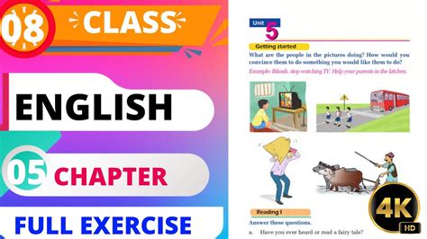 Class 8 English Chapter 5 Exercise Class 8 English Unit 5 Exercise