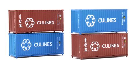Dapol 20ft Container Culines Culu Tgbu 4 Pack Rails Of Sheffield