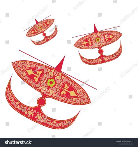 Malaysia Traditional Kite Know Wau Bulan Stock Vector Royalty Free