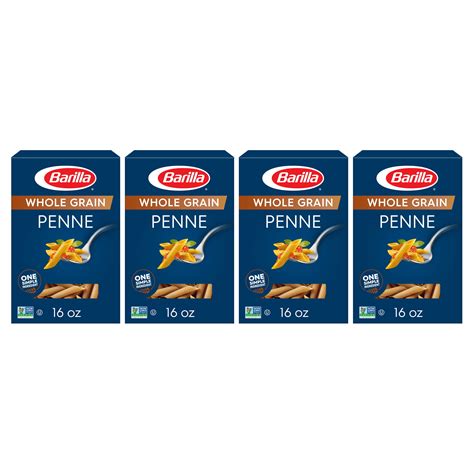 4 Pack Barilla Whole Grain Penne Pasta 16 Oz