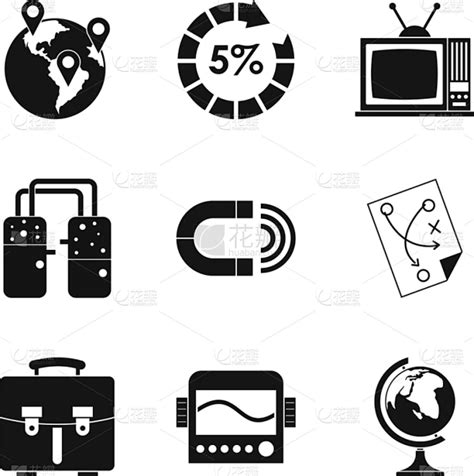 金融 计算机图标 极简构图 分离着色 商务 数据 计算机 交通 平衡 布置素材 花瓣网