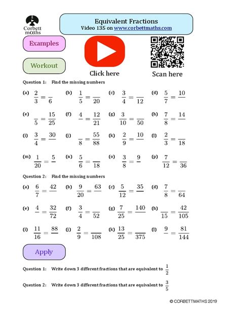 Equivalent Fractions Pdf Pdf Lexicology Mathematical Notation