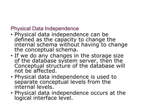 Database Management Systems Data Independence Pptx